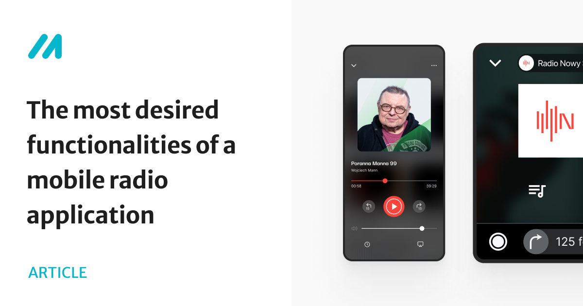 The most desired functionalities of a mobile radio application